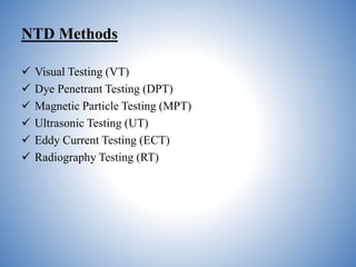 Non-Destructive Testing | PPT