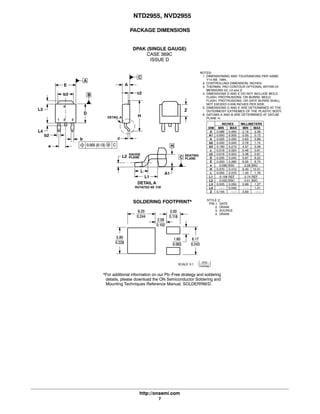 Original P-Channel Mosfet NTD2955T4G 2955G 2955 60V 12A TO-252 New On Semiconductor | PDF