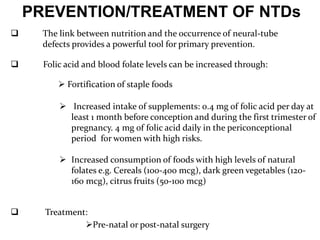 NEURAL TUBE DEFECTS (NTDs) IN INFANTS | PPTX | Pregnancy | Reproductive ...