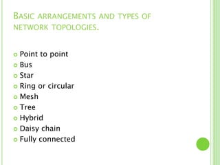 Network types & its topology | PPTX