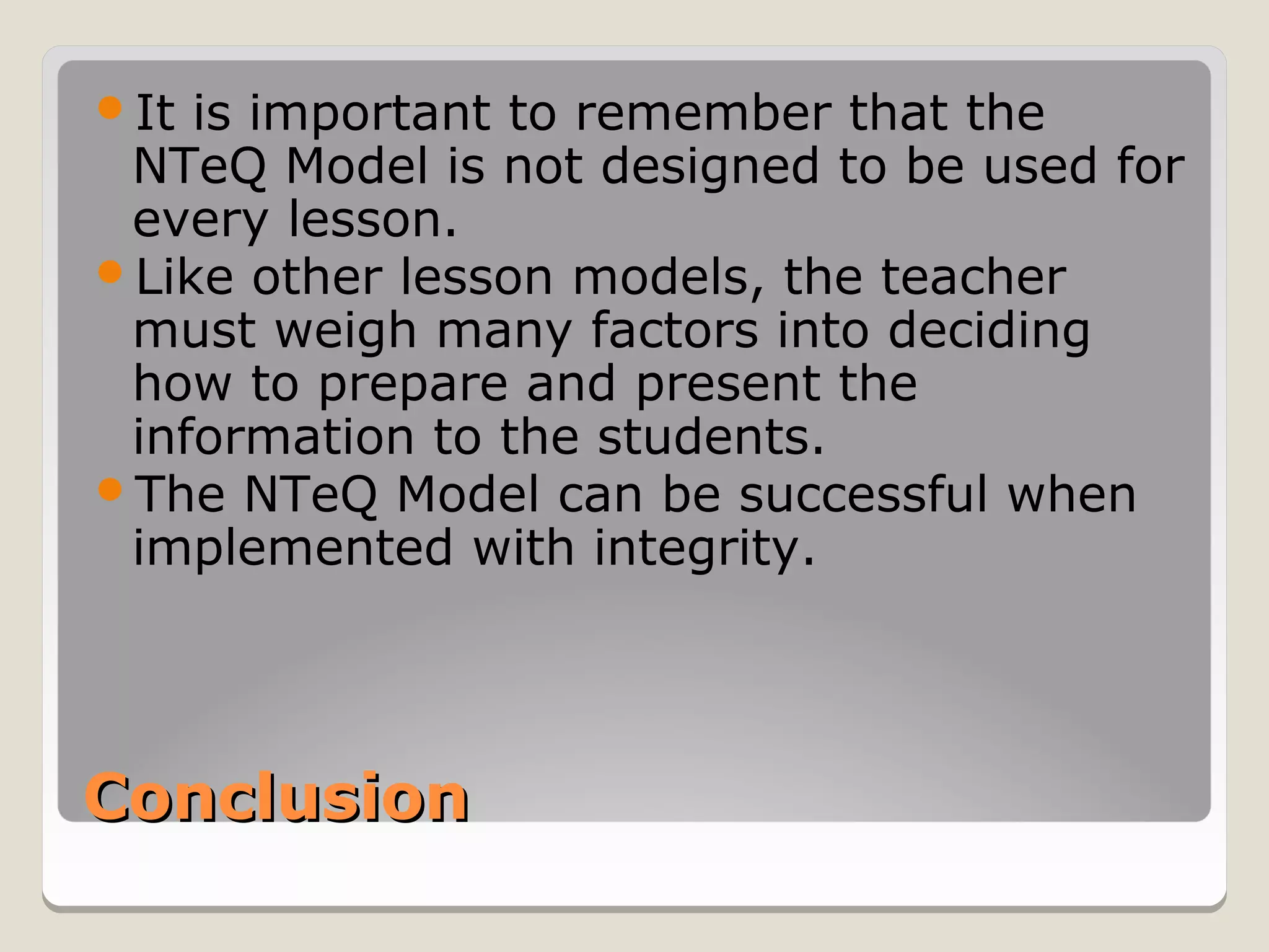 The NTeQ Model | PPT
