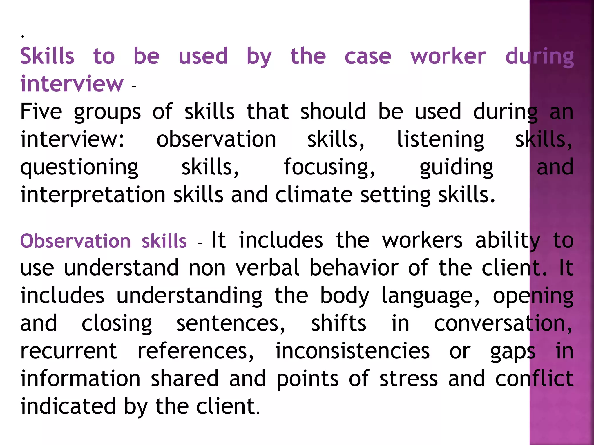 Nterview in social case work | PPTX