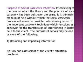 Nterview in social case work | PPTX