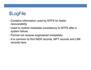 Ntfs forensics | PDF