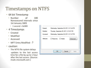 Ntfs forensics | PPT