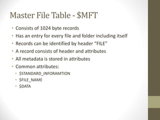 Ntfs forensics | PPT