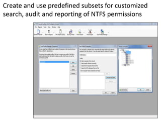 NTFS Permissions Auditing and Reporting Solution | PPTX | Operating Systems | Computer Software ...