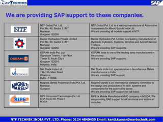 Ntf technik | PPT | Automotive Industry | Industries