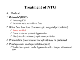 NORMAL TENSION GLAUCOMA "An exception in the glaucoma family" | PPTX