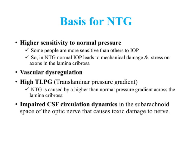 NORMAL TENSION GLAUCOMA "An exception in the glaucoma family" | PPTX ...