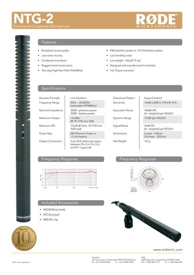 Rode NTG-2 | PDF