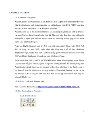 đồ áN thực hành công cụ audacity | DOCX