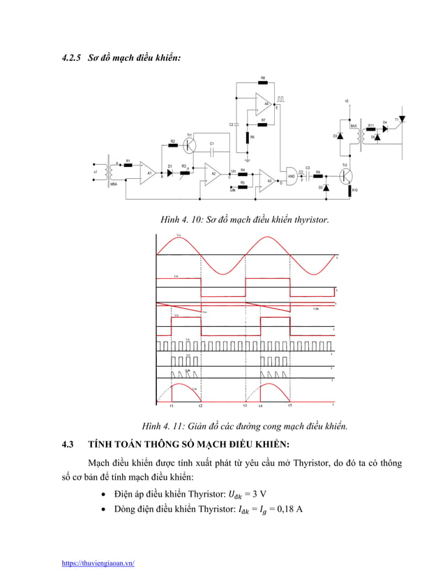 Đồ án Thiết kế bộ chỉnh lưu hình cầu 1 pha kép để điều khiển tốc độ động cơ điện 1 chiều kích từ ...