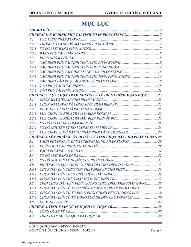 Đồ án Thiết kế hệ thống cung cấp điện cho một phân xưởng | PDF