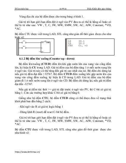 Đồ án Thiết kế hệ thống điều khiển đèn giao thông tại ngã tư dùng bộ điều khiển PLC S7 - 200 | PDF