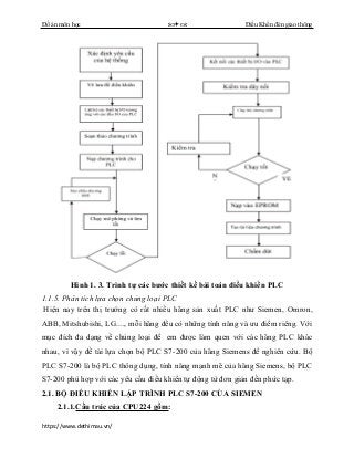 Đồ án Thiết kế hệ thống điều khiển đèn giao thông tại ngã tư dùng bộ điều khiển PLC S7 - 200 | PDF