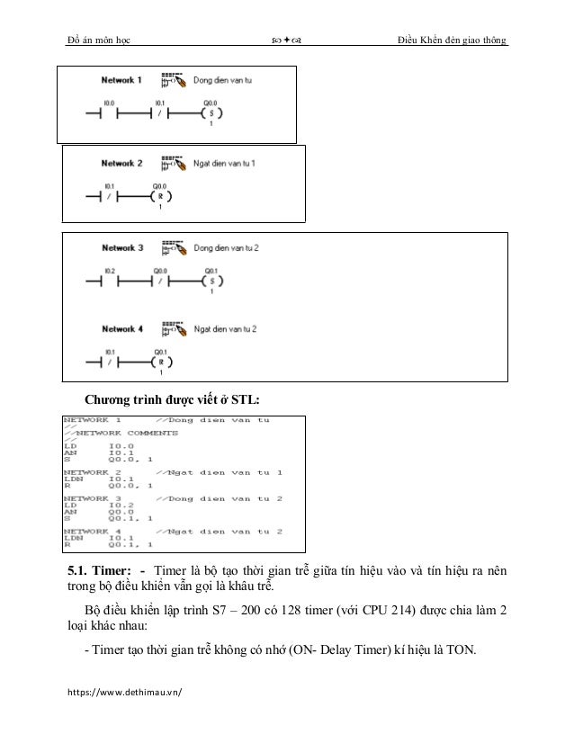 Đồ án Thiết kế hệ thống điều khiển đèn giao thông tại ngã tư dùng bộ điều khiển PLC S7 - 200 | PDF