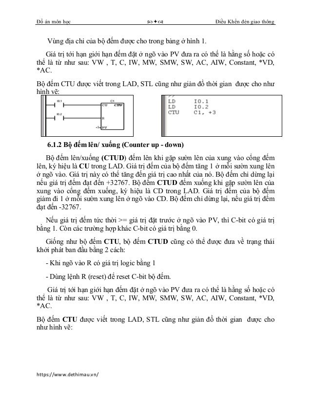 Đồ án Thiết kế hệ thống điều khiển đèn giao thông tại ngã tư dùng bộ điều khiển PLC S7 - 200 | PDF