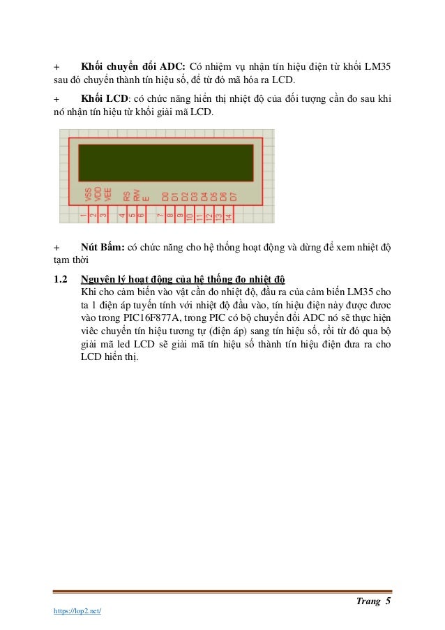 Đồ án Thiết kế hệ thống đo nhiệt độ sử dụng cảm biến LM35 | PDF