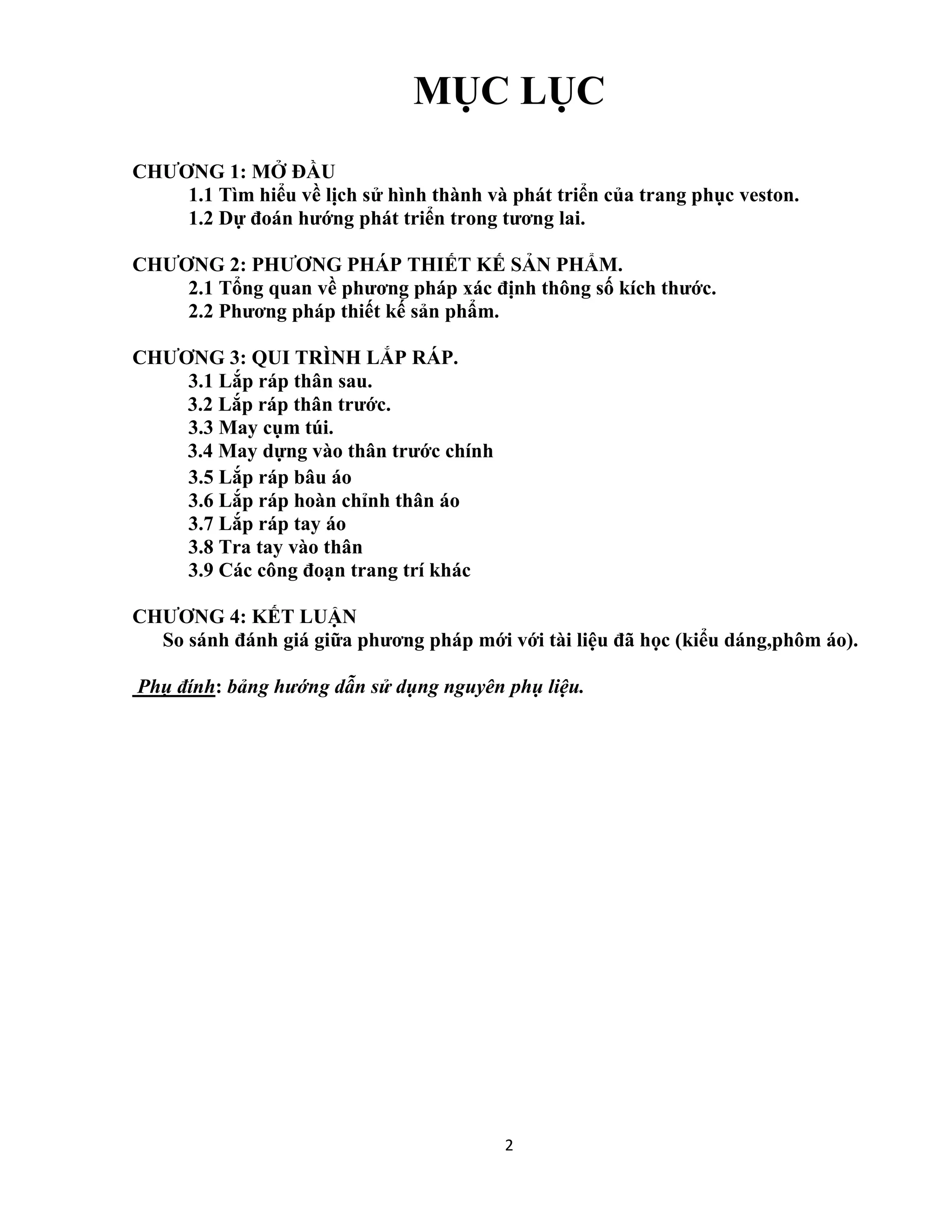 đồ áN thiết kế áo vest phương pháp thiết kế và quy trình lắp ráp | PDF