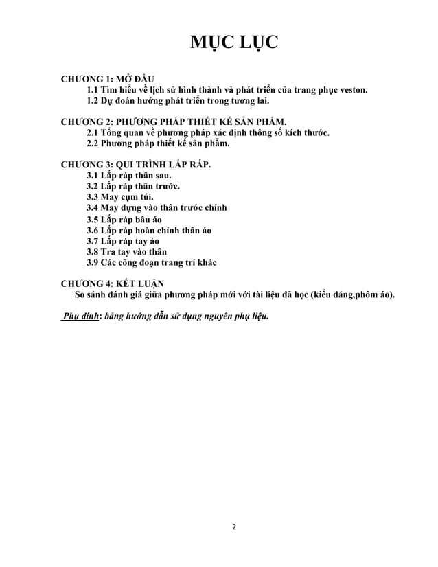 đồ áN thiết kế áo vest phương pháp thiết kế và quy trình lắp ráp | PDF