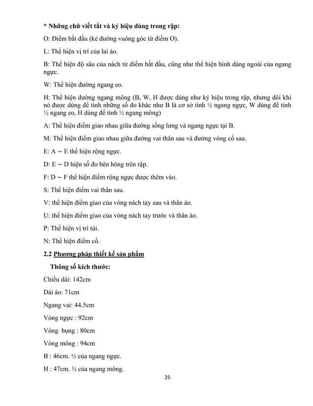 đồ áN thiết kế áo vest phương pháp thiết kế và quy trình lắp ráp | PDF