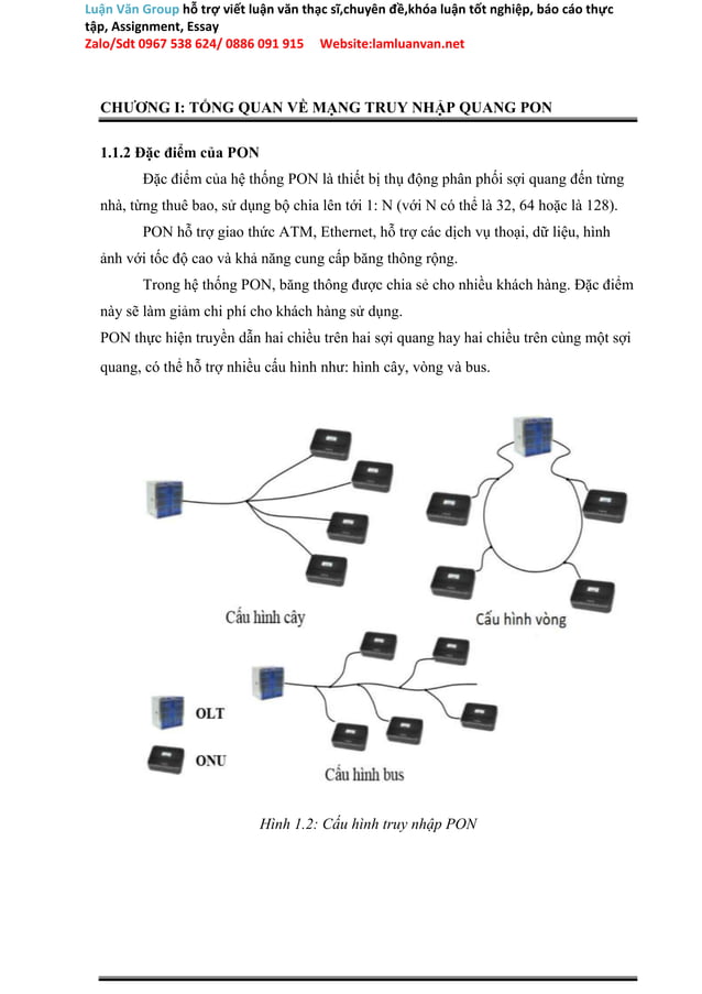 Đồ án Thiết kế và mô phỏng mô hình mạng NG-PON dùng optisystem | DOC