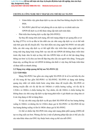 Đồ án Thiết kế và mô phỏng mô hình mạng NG-PON dùng optisystem | DOC