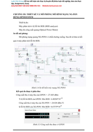 Đồ án Thiết kế và mô phỏng mô hình mạng NG-PON dùng optisystem | DOC