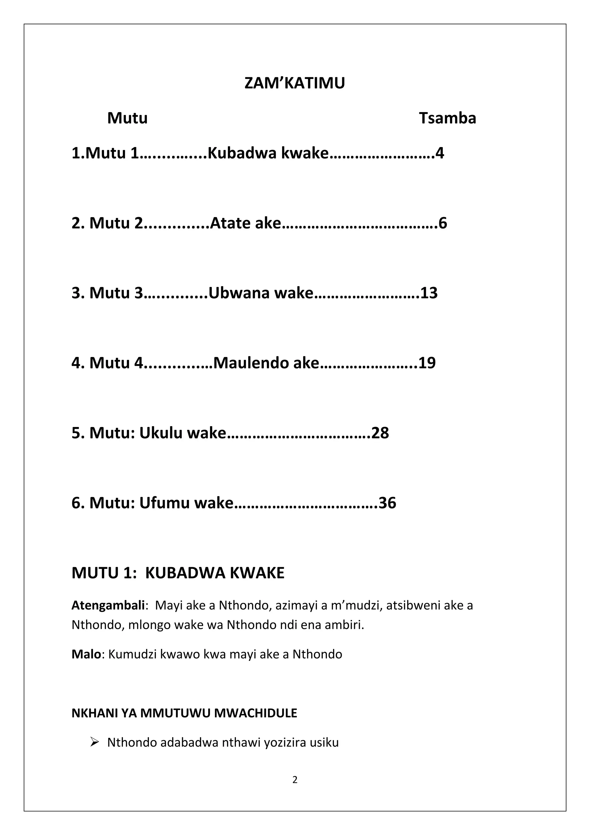 Nthondo_PDF.pdf for Malawian secondary school s | PDF
