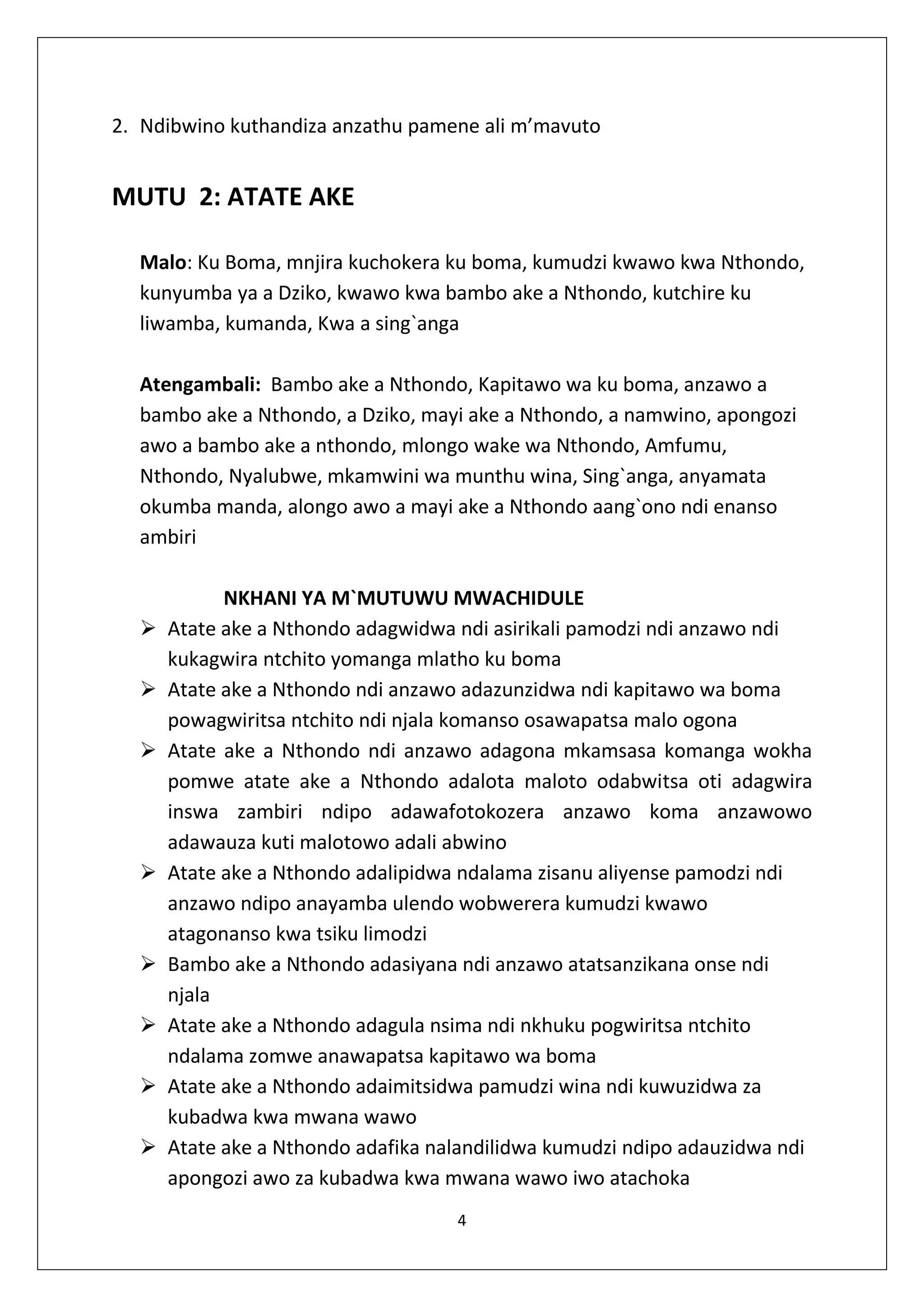 Nthondo_PDF.pdf for Malawian secondary school s | PDF