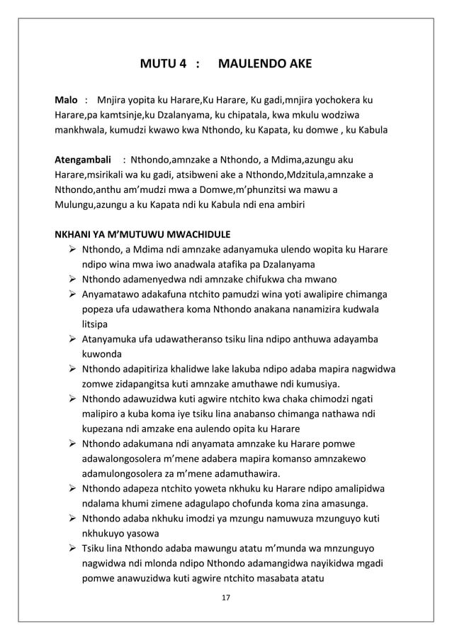 Nthondo_PDF.pdf for Malawian secondary school s | PDF