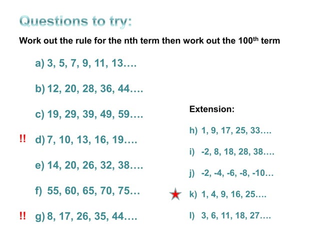 Nth term algebra_level_6 | PPTX