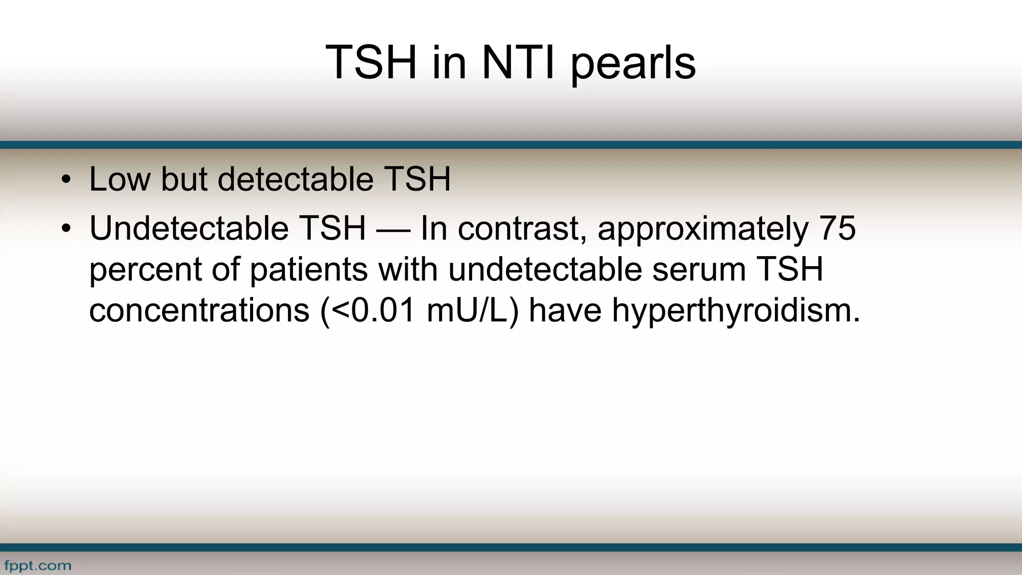 Thyroid and Critical Illness - NTI | PPTX
