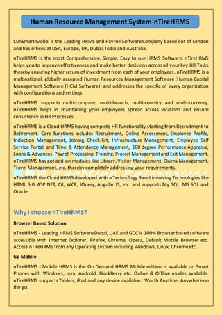 Human Resource Management System-nTireHRMS | PDF