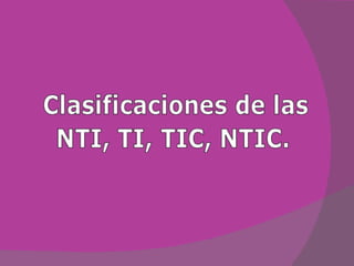 Nti, ti, tic, ntic | PPT
