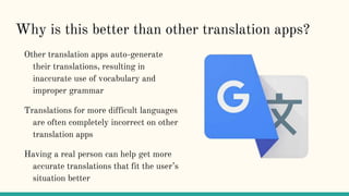Real-time Translation App Idea | PPTX