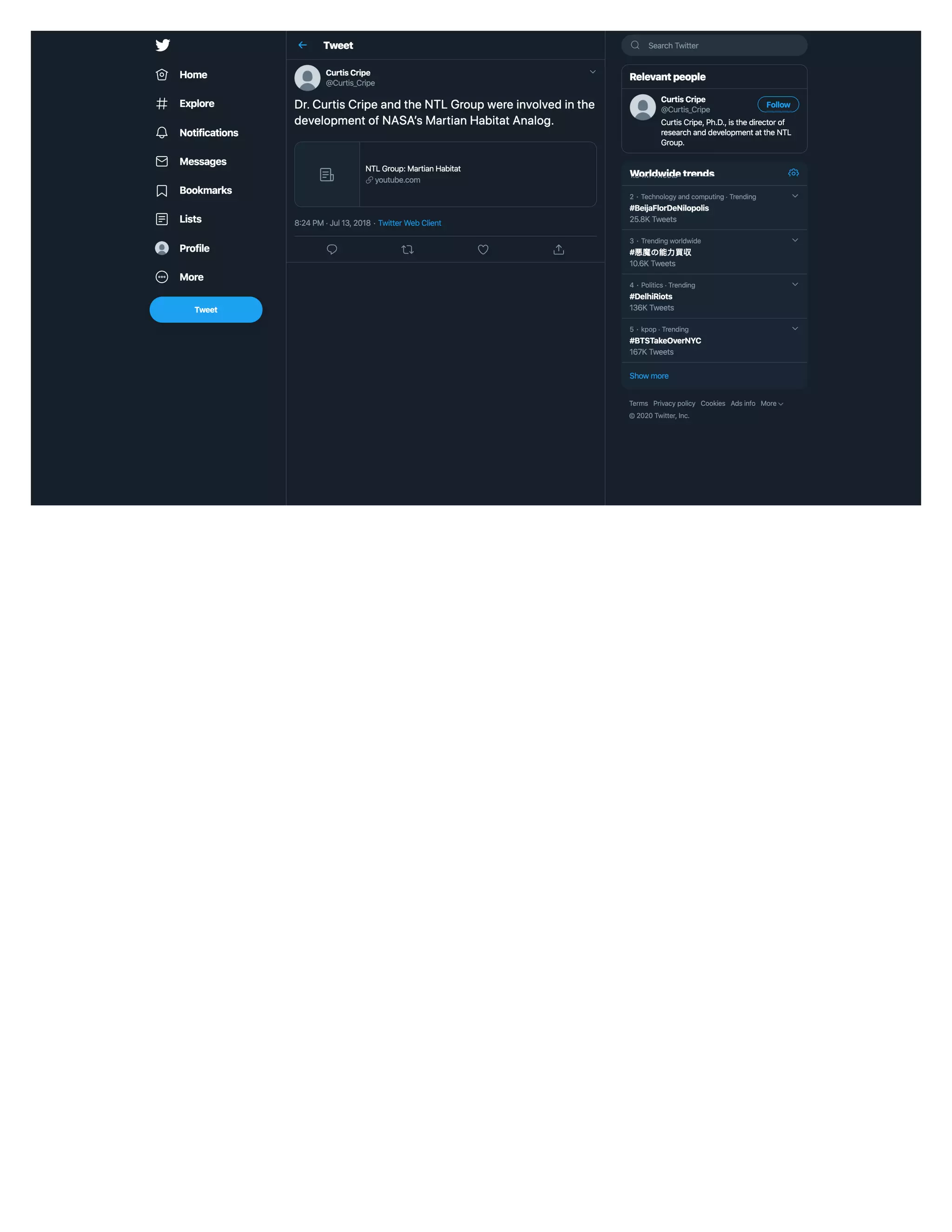 Dr. Curtis Cripe and the NTL Group were involved in the development of ...