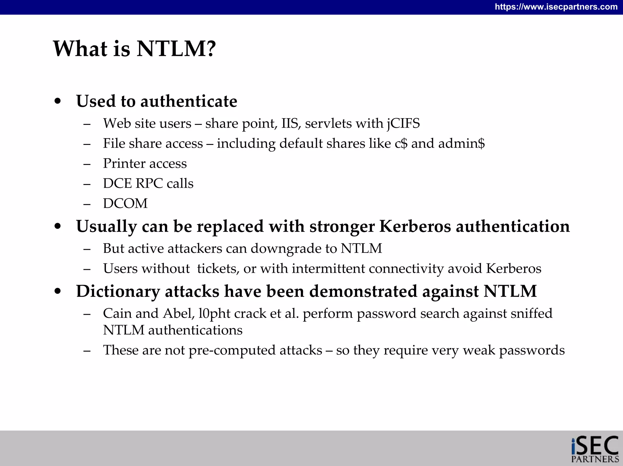 Ntlm Unsafe | PPT