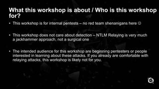 NTLM Relaying 101 - How to make your internal pentests pop | PDF