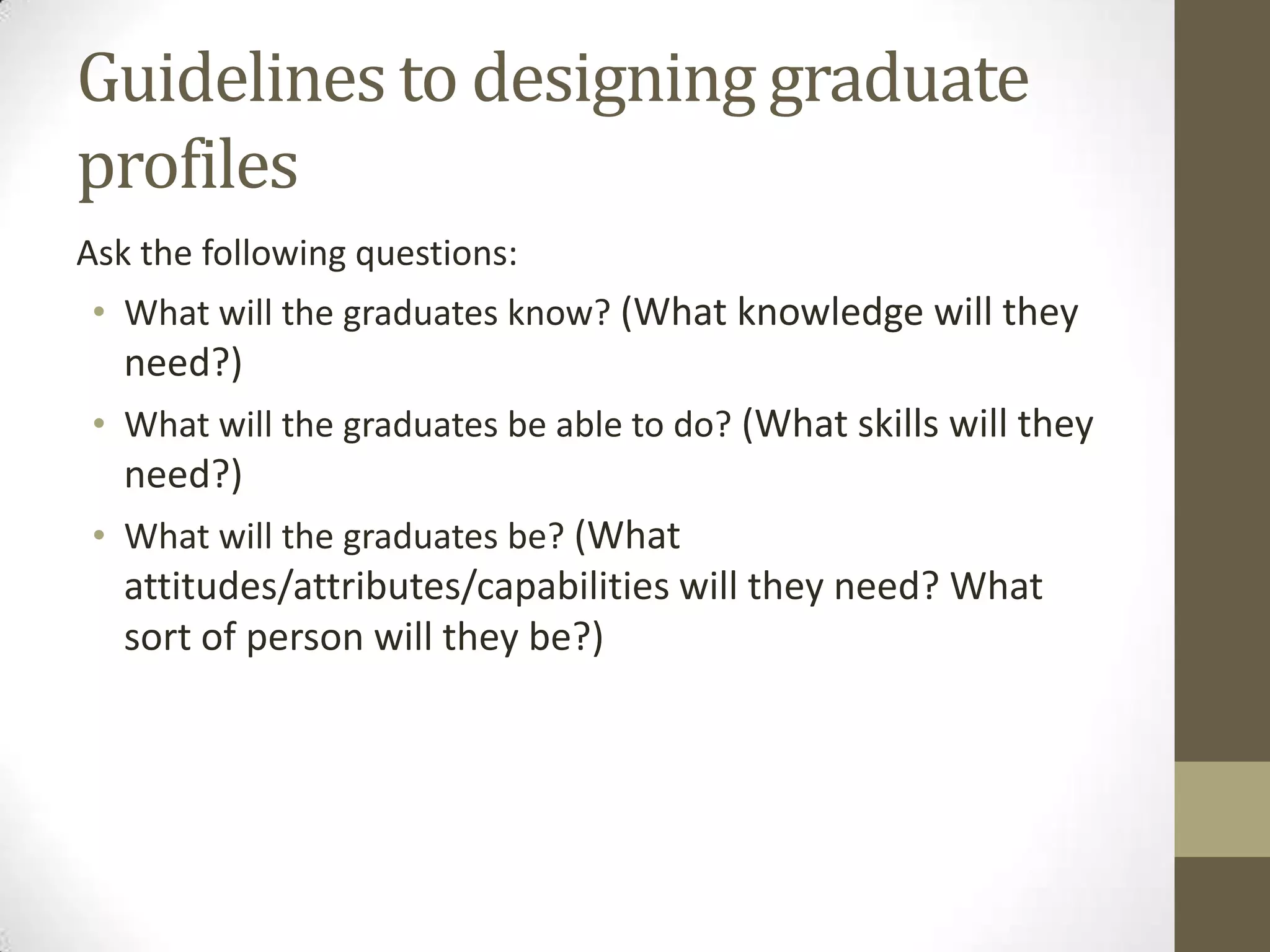 NTLTC 2011 Developing Robust Graduate Profiles | PPTX