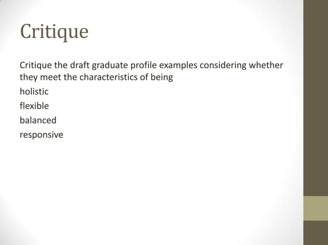 NTLTC 2011 Developing Robust Graduate Profiles | PPT