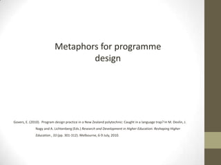 NTLTC 2011 Developing Robust Graduate Profiles | PPT | Free Download