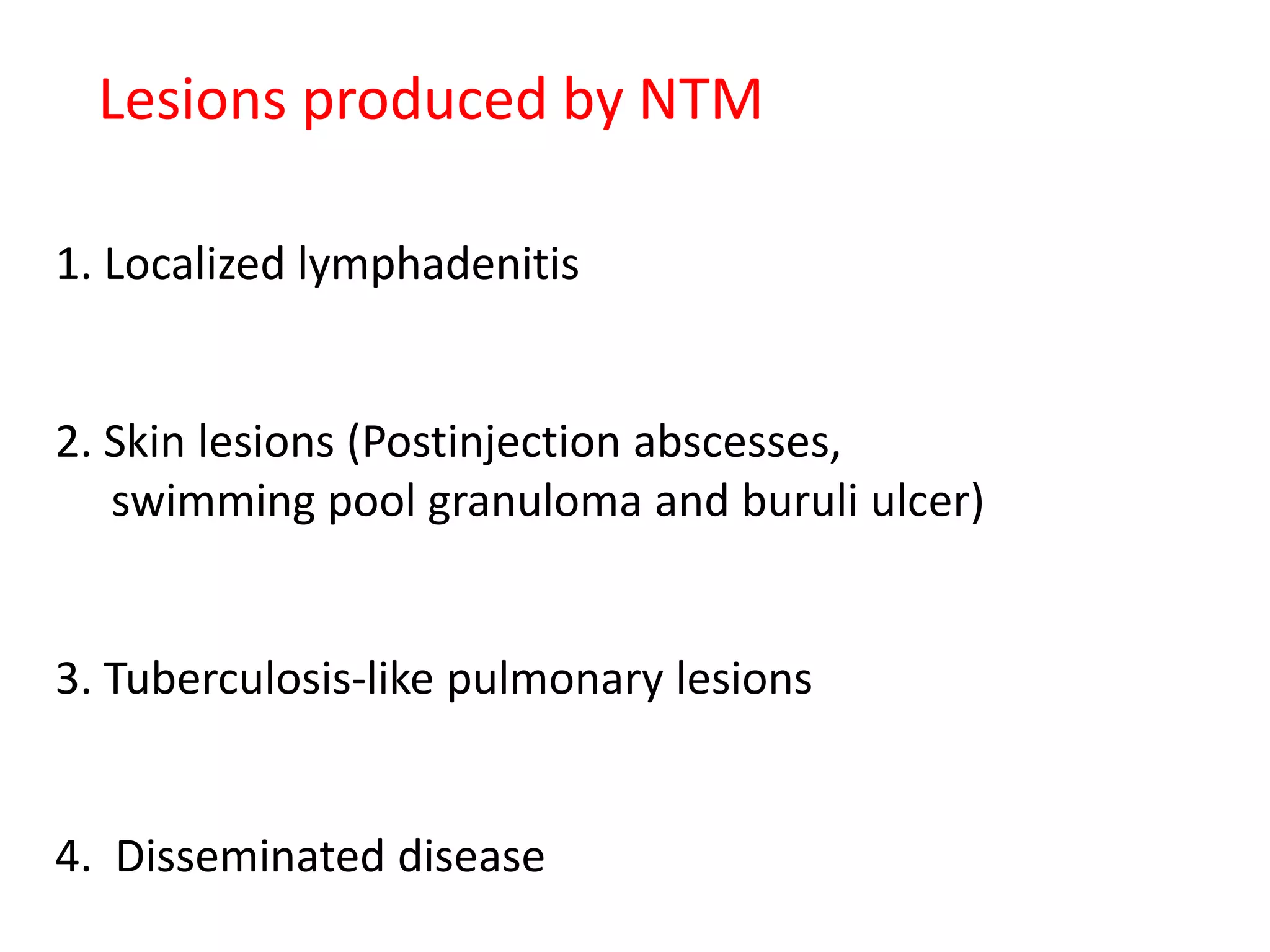 Non tuberculous mycobacteria | PPTX
