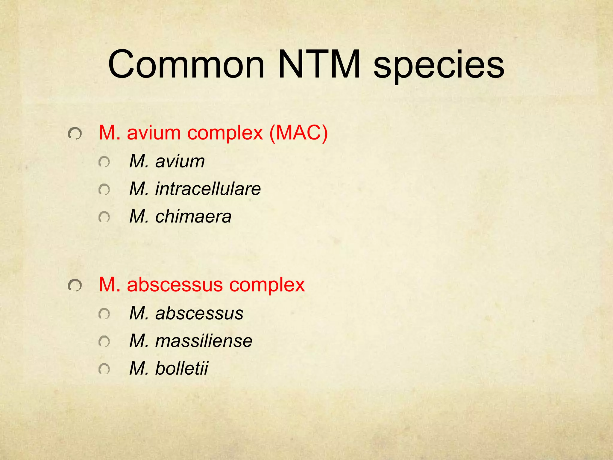 ATYPICAL MYCOBACTERIA | PPTX