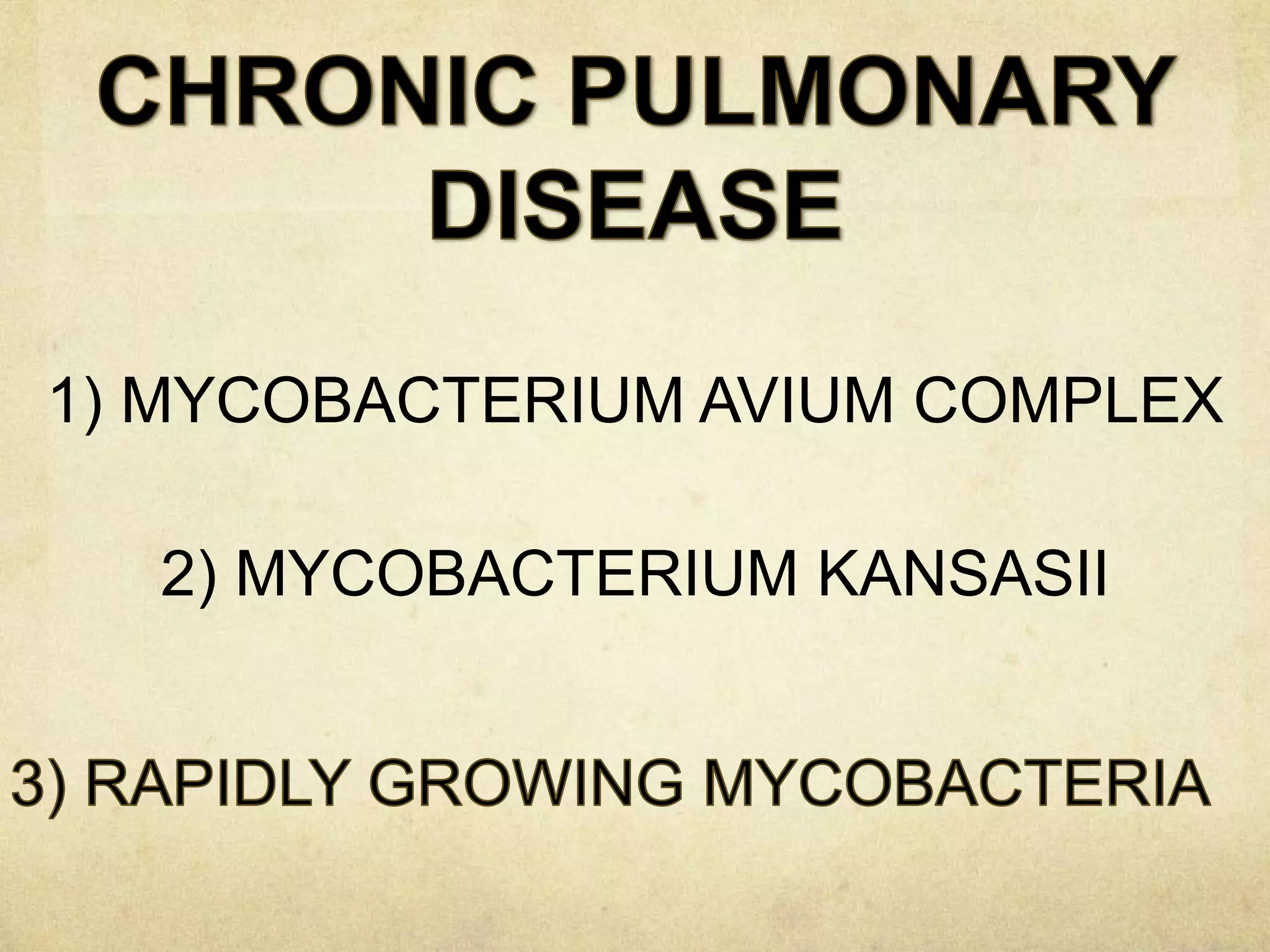 ATYPICAL MYCOBACTERIA | PPTX