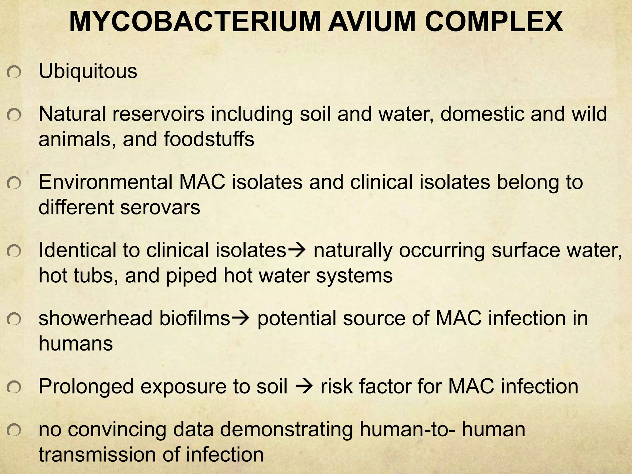 ATYPICAL MYCOBACTERIA | PPTX