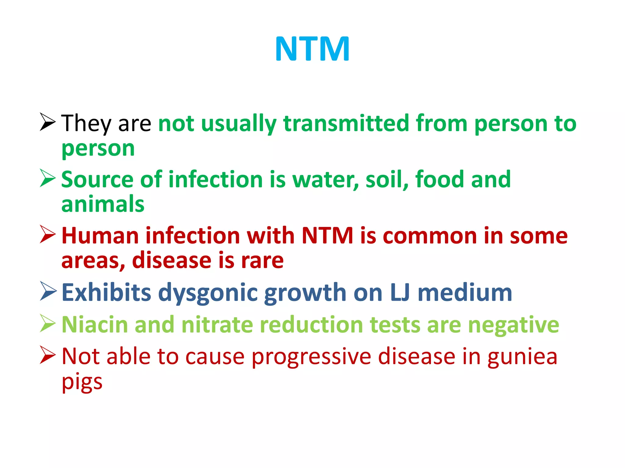 Non Tuberculous Mycobacteria | PPTX