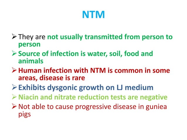 Non Tuberculous Mycobacteria | PPTX
