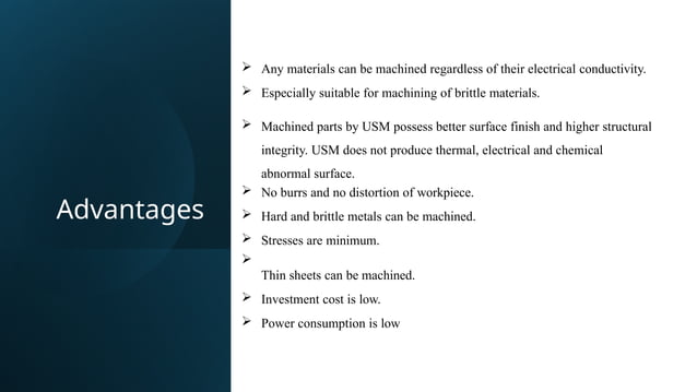 USM is mechanical material removal process | PPTX